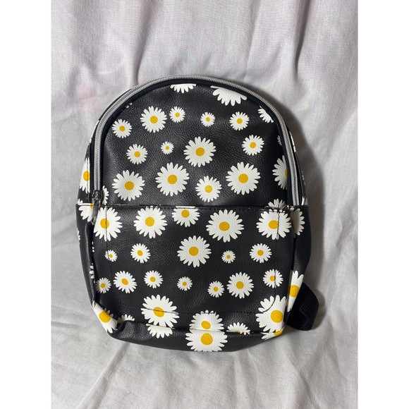 Bags | Nwt Sunflower Mini Backpack Black Yellow White | Poshmark